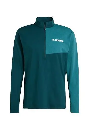 Adidas Terrex Climacool 1/zip Long Sleeve Top - Aurora Ivy Mystery Green