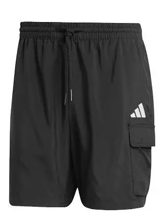 Adidas Essentials Small Logo Cargo Chelsea Shorts - Black White