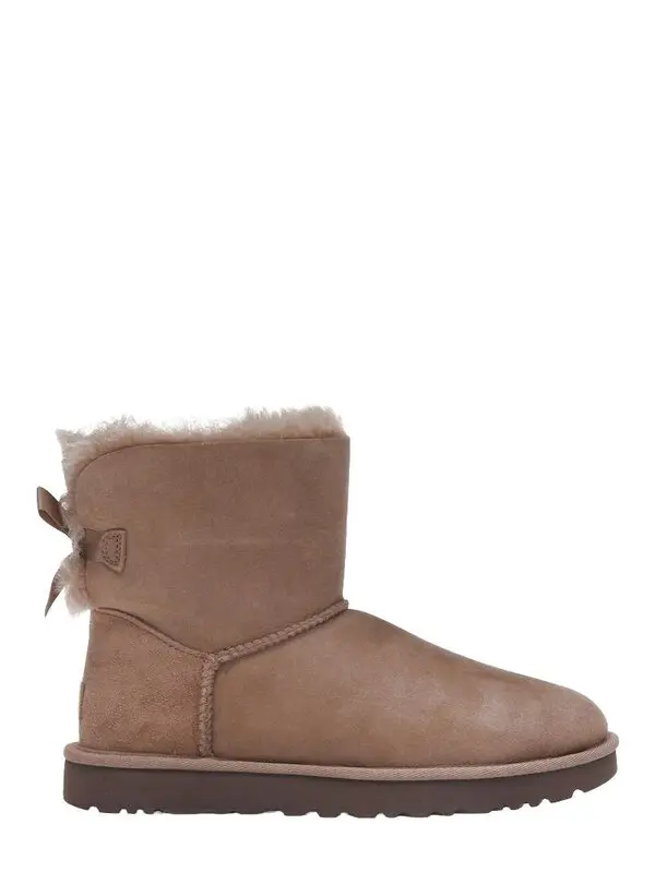 UGG Mini Bailey Bow Ii Ankle Boots - Rocky Oak