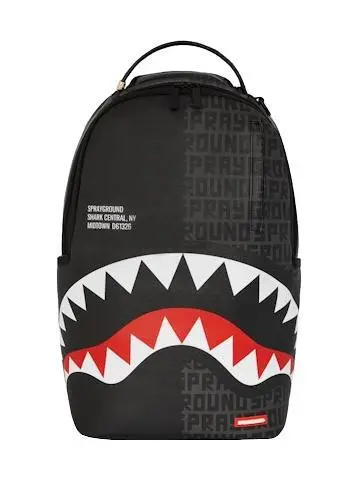 SPRAYGROUND Shark Central Split Infinity Dlxsv Backpack - Black/red