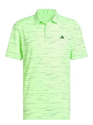 Adidas Ultimate365 Mesh Glimmer Print Polo Shirt - Lime Burst