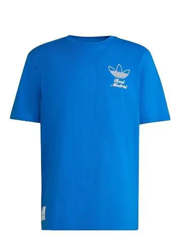Adidas Real Madrid Terrace Icons Graphic Tee Shirt - Blue Bird