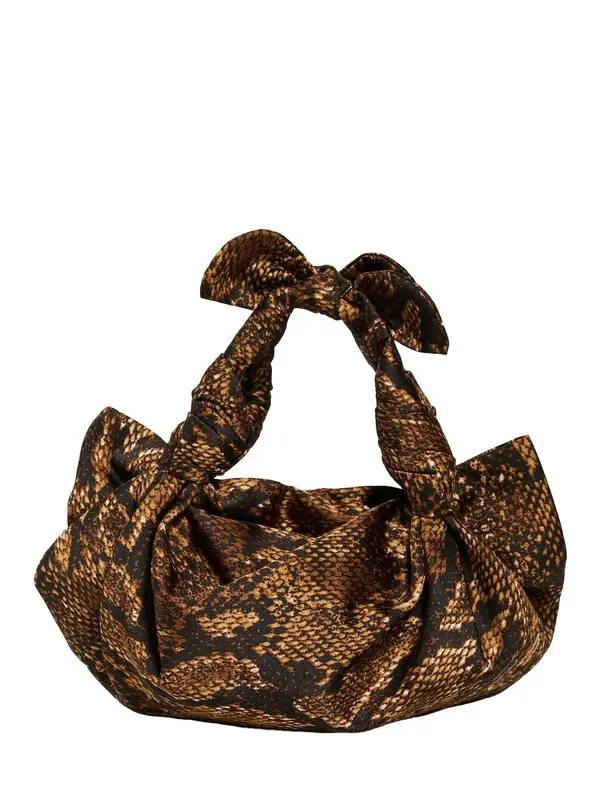 NLA COLLECTION Knot Bag - Black/brown/multicolor Snakes