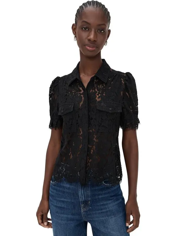 Generation Love Mina Lace Shirt - Black
