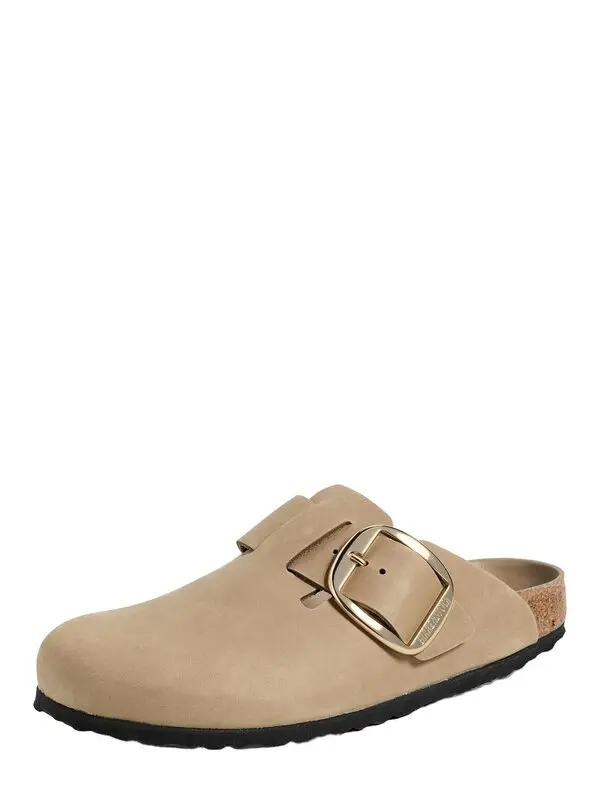BIRKENSTOCK Boston Big Buckle Clogs - Tobacco Brown