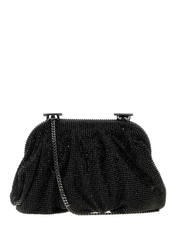 Benedetta Bruzziches Small Venus Embellished Clutch - Black