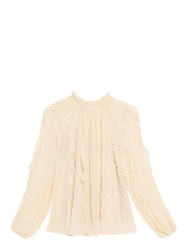 Zimmermann Frill Billow Blouse - Cream