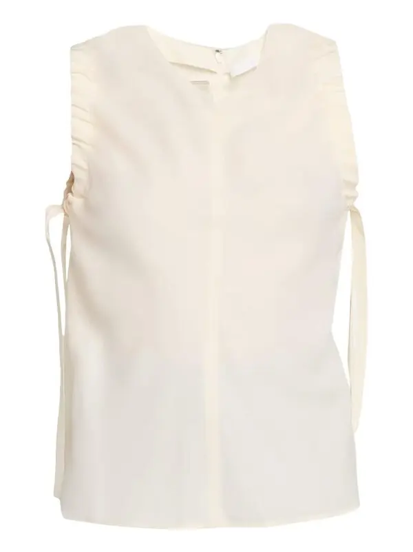 Helmut Lang Ruched Sleeveless Top - Ivory - C05