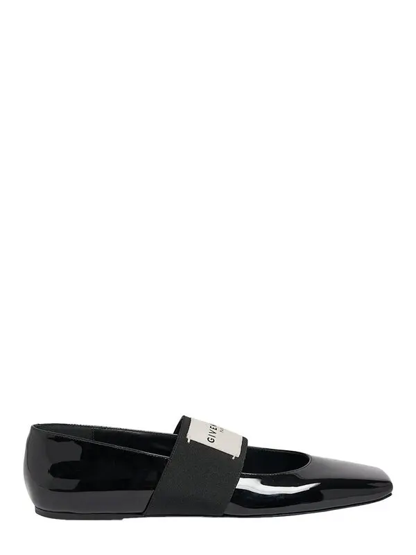 Givenchy Patent Leather Ballerina Flats - Black