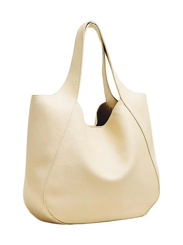 Anthropologie Sonia Medium Slouchy Tote Bag - Cream