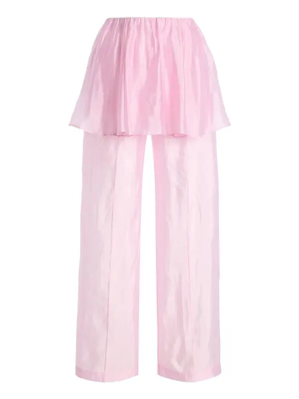 THE GARMENT Gillian Organza Peplum Pants - Pink