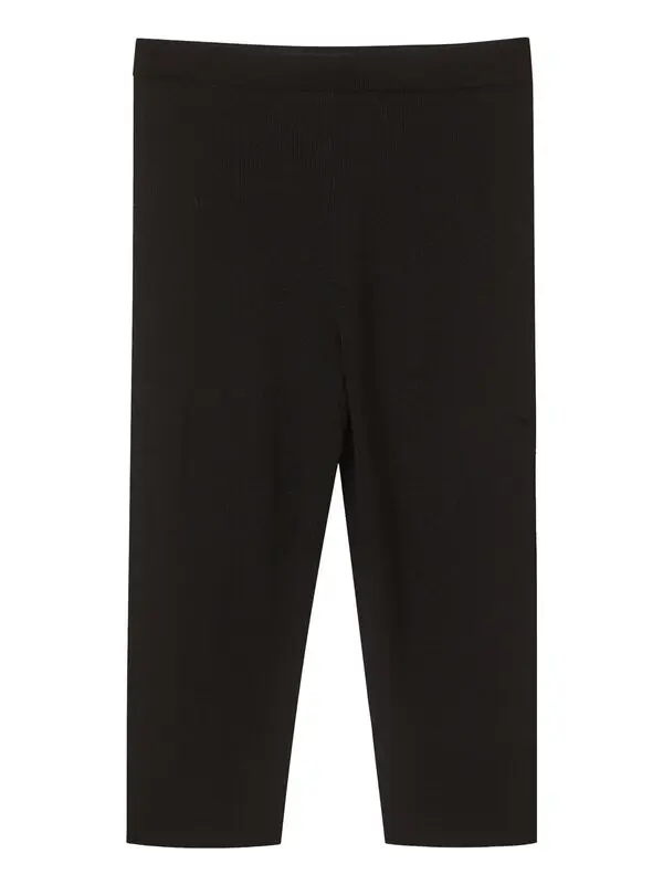 THE GARMENT Madison Ribbed Knit Capri Pants - Black