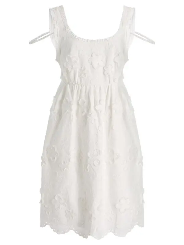 THE GARMENT Fleur Embroidered Mini Dress - White