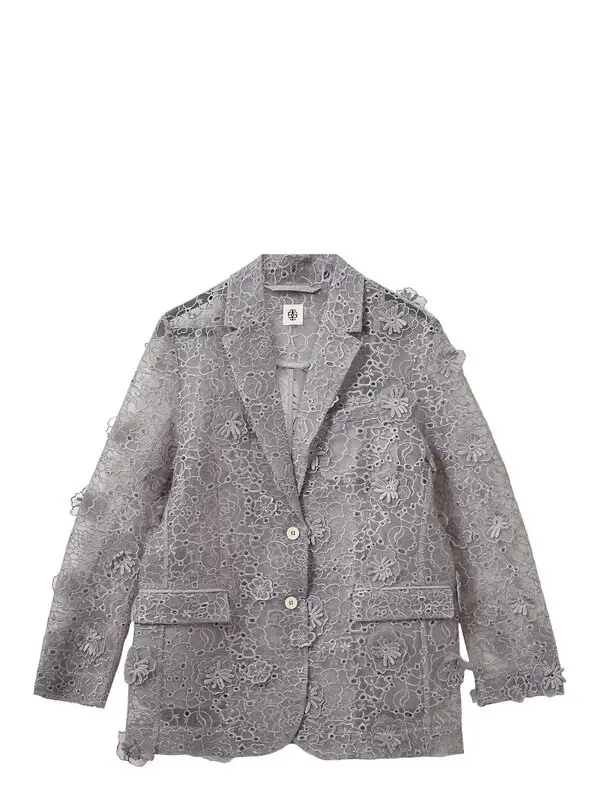 THE GARMENT Sydney Floral-embellished Blazer - Grey