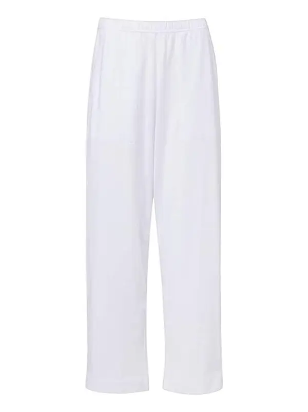 LESET Margo Cotton Tapered Pants - White