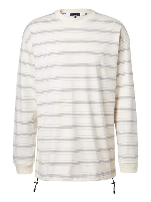 Comme Des Garçons Homme Striped Cotton Jersey T-shirt - White