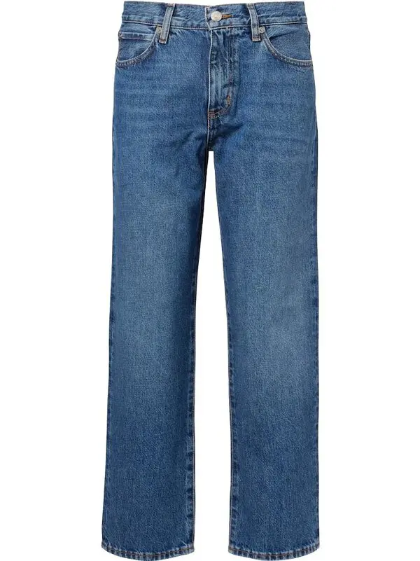 FRAME The Hang Low-rise Straight-leg Jeans - Blue