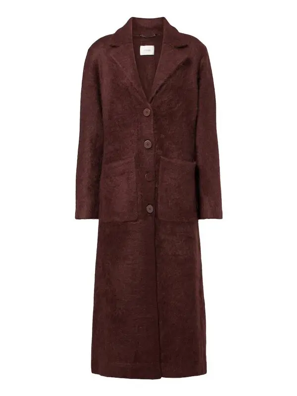 Dorothee Schumacher Fluffy Wool-blend Coat - Brown