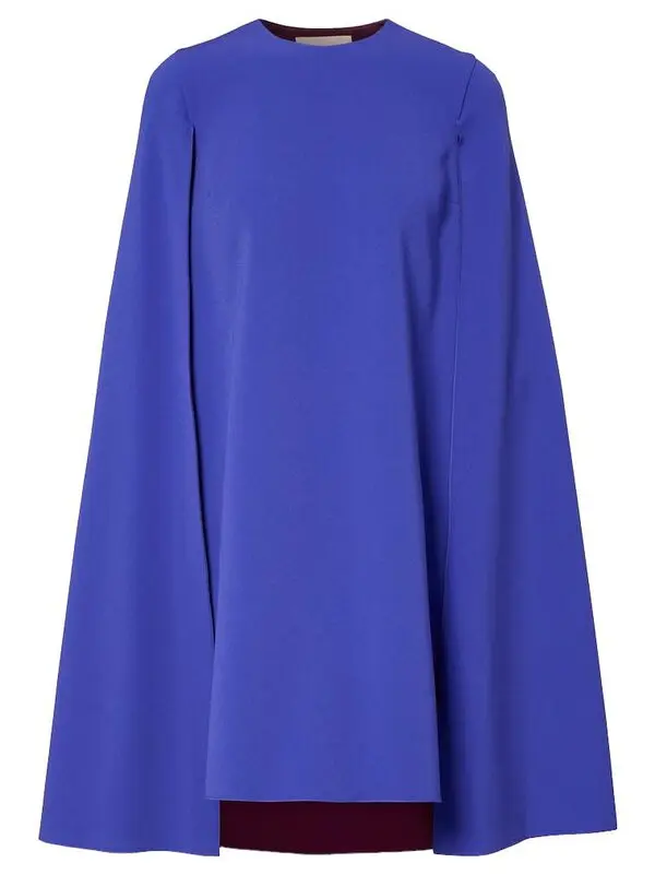 ROKSANDA Twiggy Caped Crêpe Cocktail Dress - Blue
