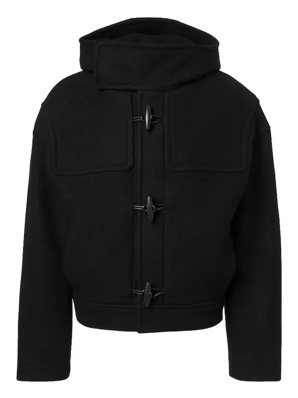 Jacquemus Virgin Wool Hooded Jacket - Black