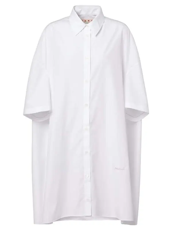 Marni Cotton Shirt Dress - White