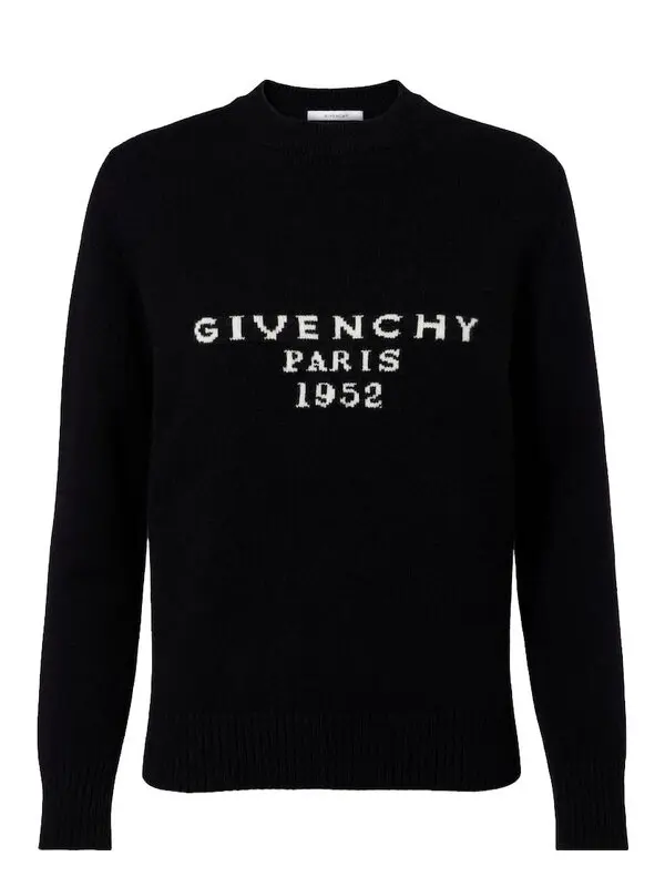 Givenchy Logo Wool And Cashmere Sweater - Black