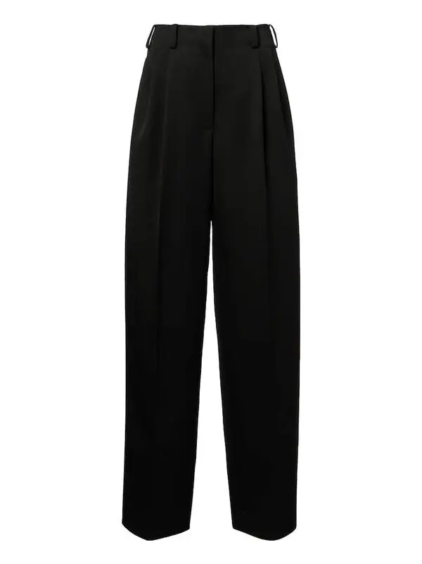 Givenchy Cutout Wide-leg Wool Pants - Black