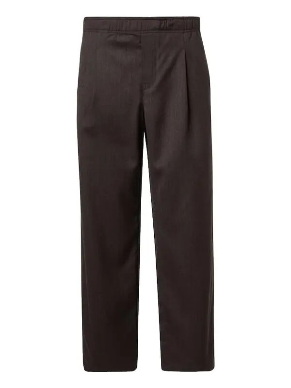 Our Legacy Leisure Mid-rise Wide-leg Wool Pants - Brown