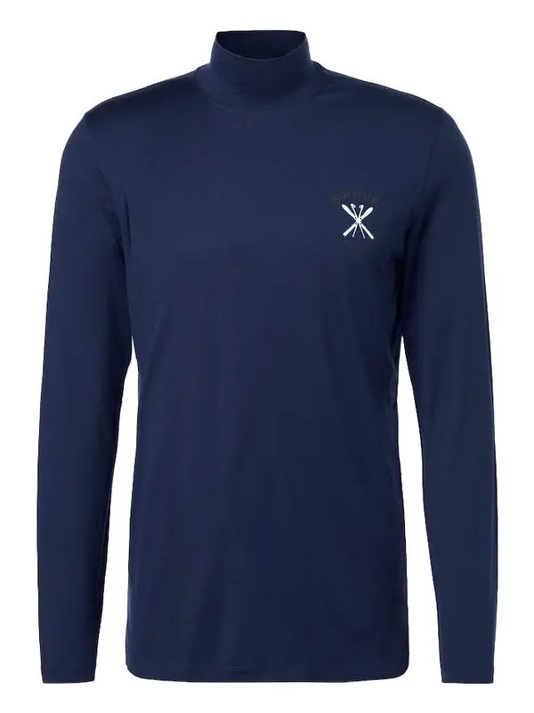 Brunello Cucinelli Silk Ski T-shirt - Blue