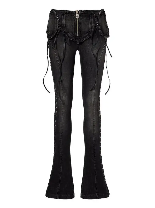 Blumarine Low-rise Slim-fit Flared Jeans - Black