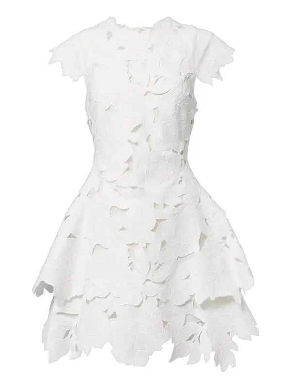 Simkhai Holloway Embroidered Lace Mini Dress - White