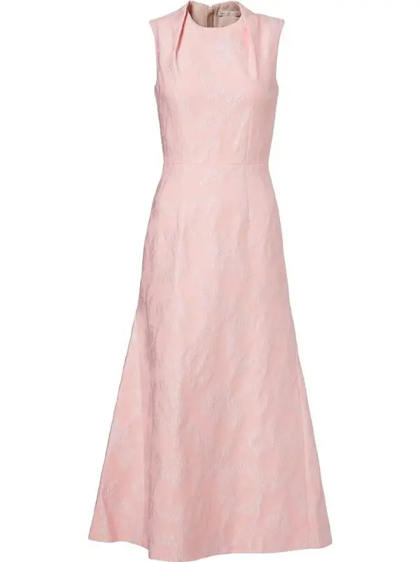 EMILIA WICKSTEAD Kissa Jacquard Midi Dress - Pink