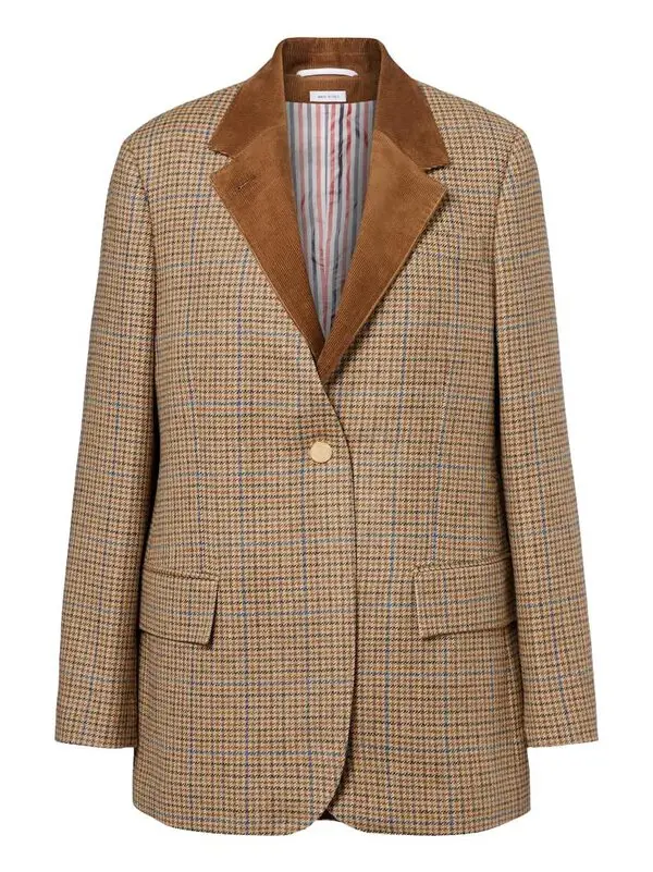 Thom Browne Gunclub Houndstooth Wool Blazer - Multicoloured
