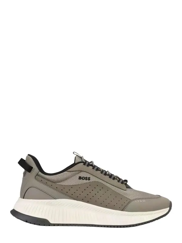 BOSS Perforated Lace-up Sneakers - Neutrals