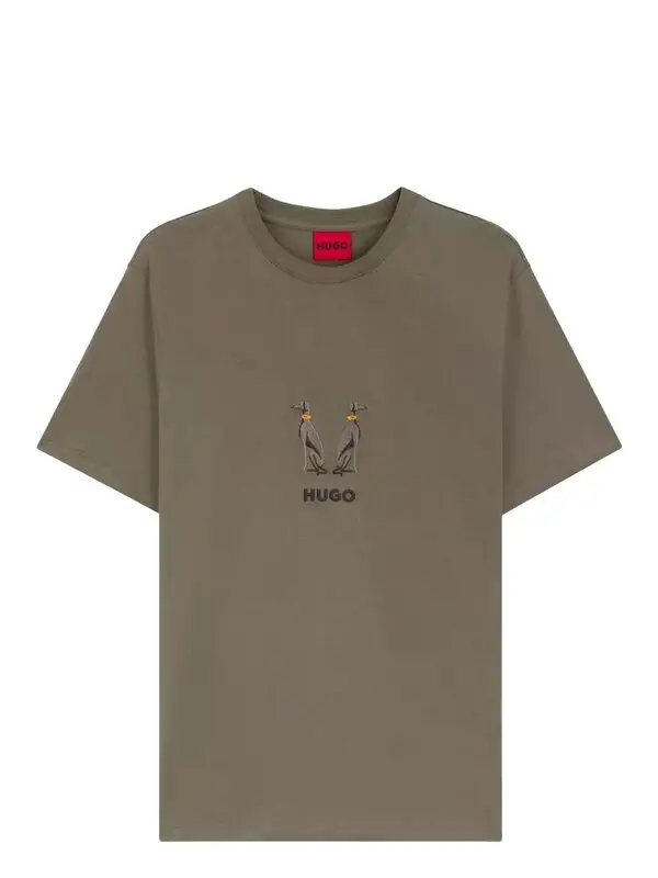 Hugo Dugolini Dog-embroidered T-shirt - Green