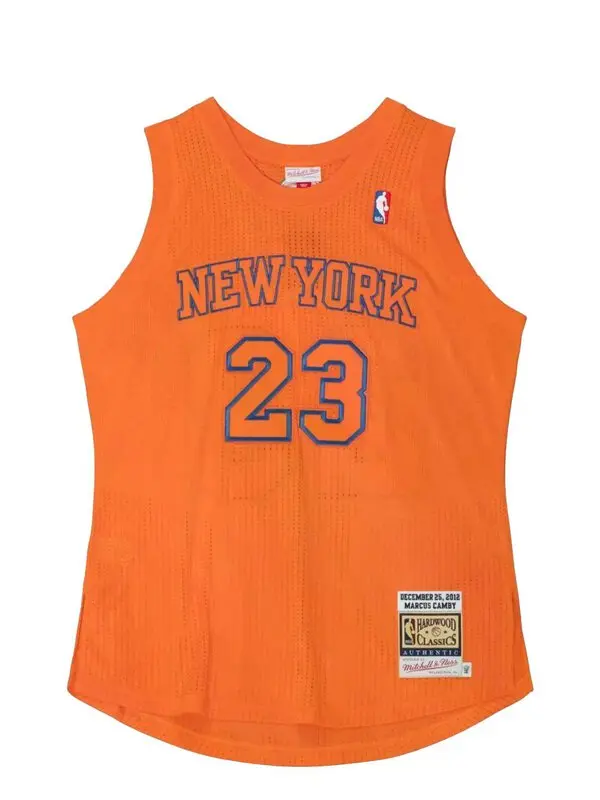Mitchell & Ness Nba Ny Knicks 2012 Marcus Camby Christmas Day Jersey Top - Orange