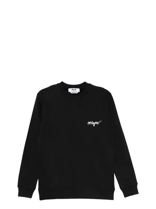 MSGM Logo-embroidered Sweatshirt - Black