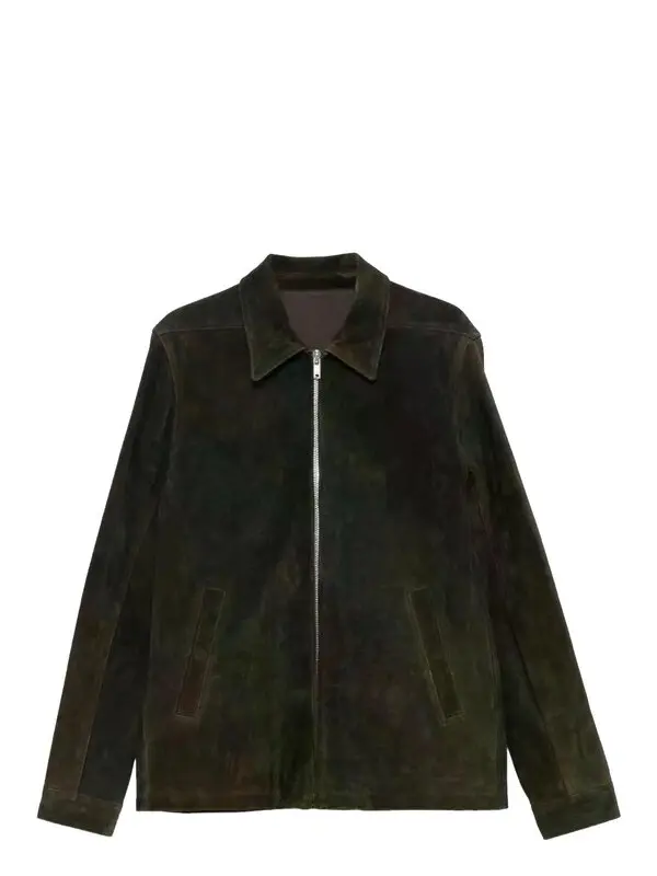 Rick Owens Zip-front Suede Jacket - Brown