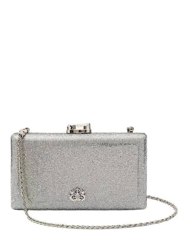 ISLA Eva Metallic Clutch Bag - Silver