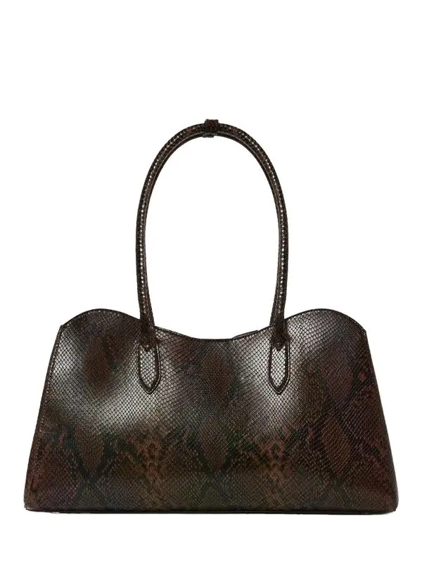 Stella McCartney Ryder Snakeskin-effect Tote Bag - Brown