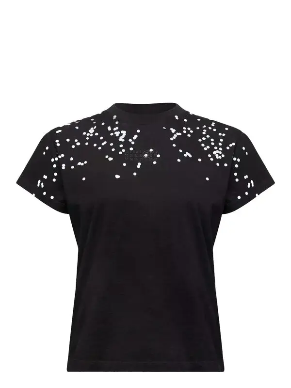 MAISON MARGIELA Printed Short-sleeve T-shirt - Black
