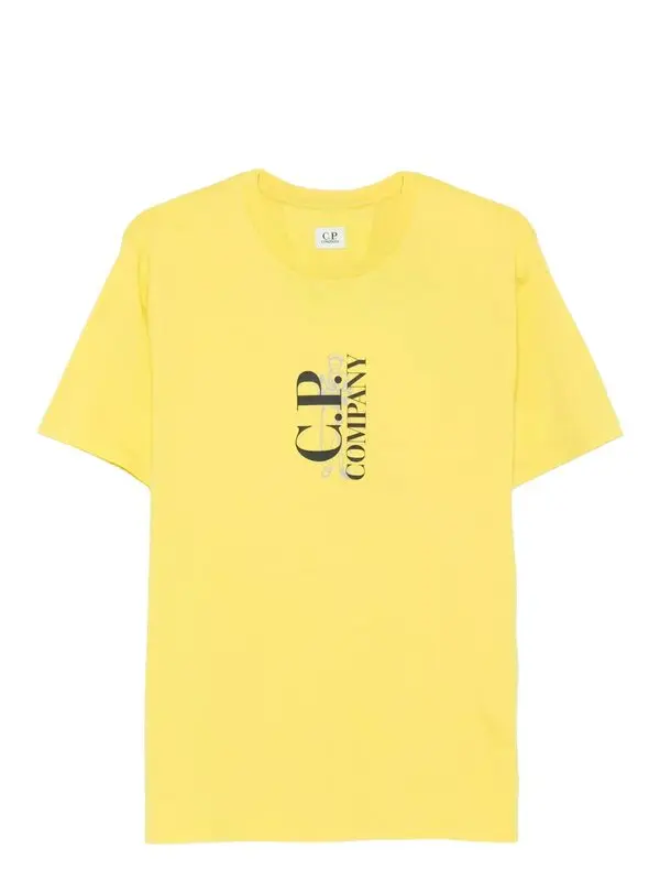 C.P. COMPANY Logo-print Cotton T-shirt - Yellow