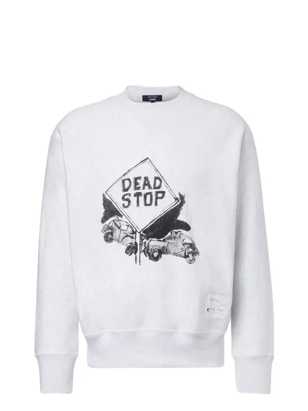 Comme Des Garçons Printed Cotton Jersey Sweatshirt - White
