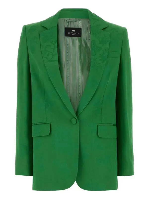 Etro Jacquard Blazer - Green