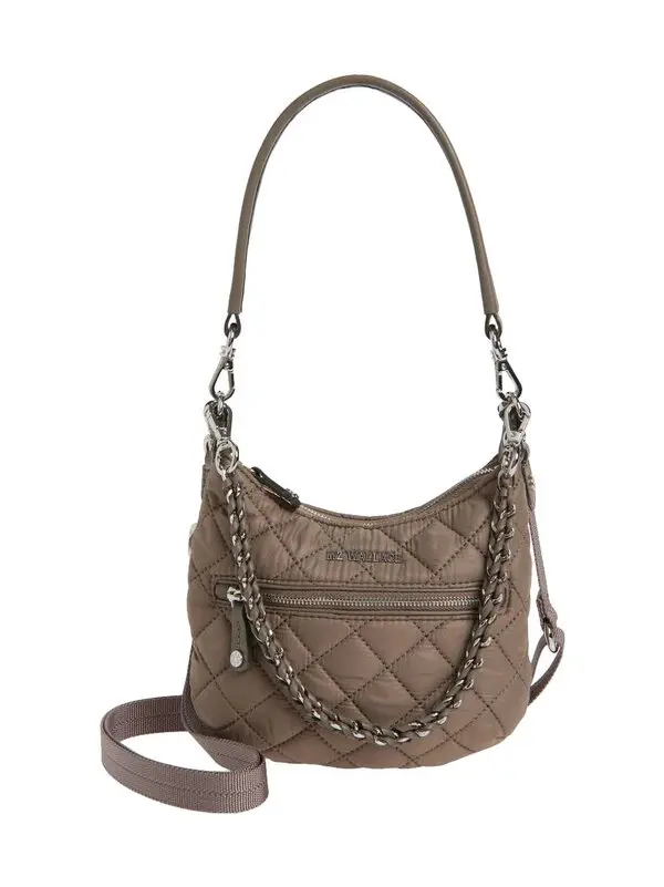 Mz Wallace Mini Crosby Quilted Shoulder Bag - Morning Dove