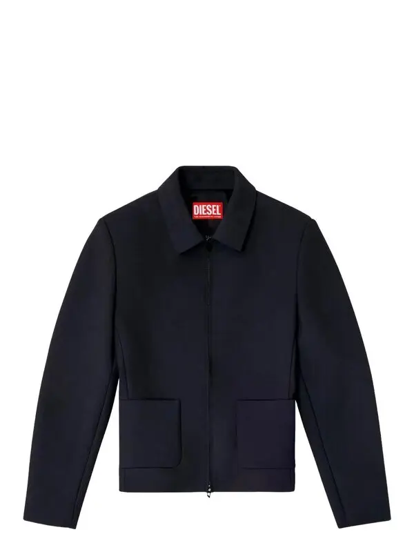 DIESEL® Zip-front Jacket With Pockets - Blue