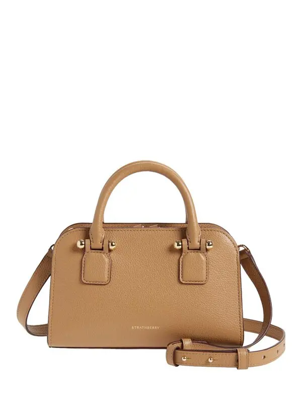 Strathberry Mini Georgia Leather Tote - Caramel