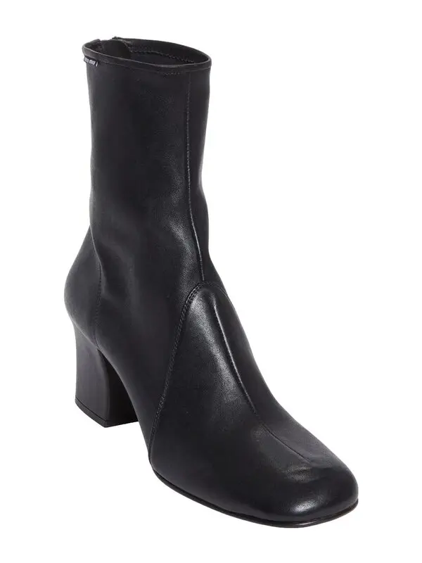 Miu Miu Stretch Leather Bootie - Nero