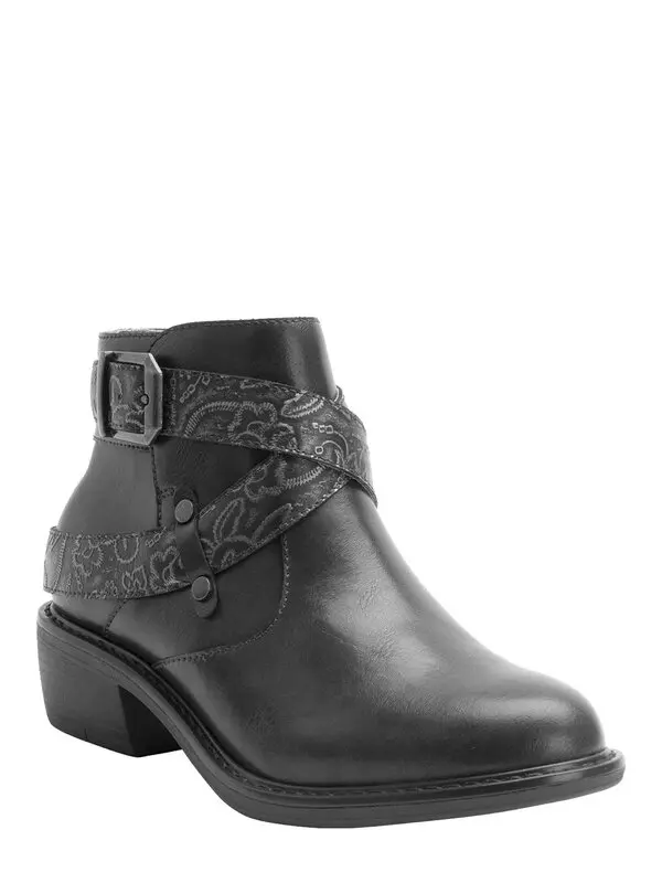 ALEGRIA BY PG LITE Millie Bootie - Embroider Me Black