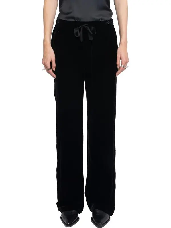 Zadig&Voltaire Poma Velvet Drawstring Pants - Black